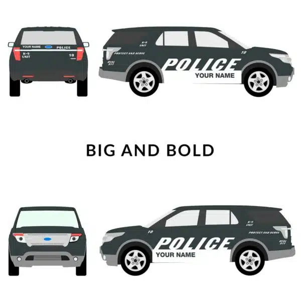Police Car Graphics Kits | Law Enforcement Graphics Kits | Big and Bold ...